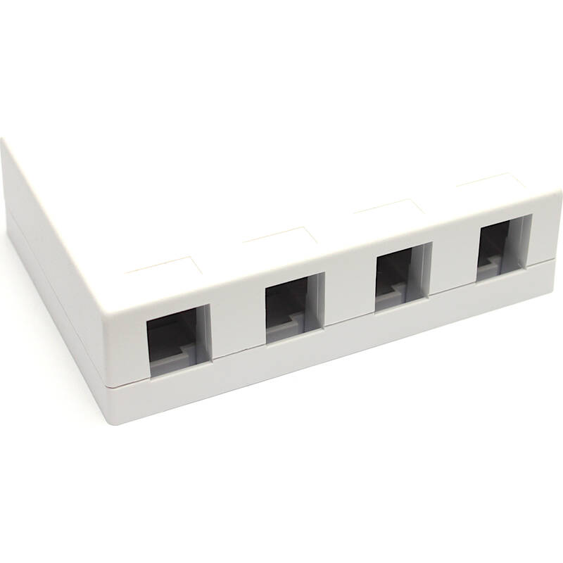100-021-4P - Excel 4 Port Keystone Surface Mount Box Signal White