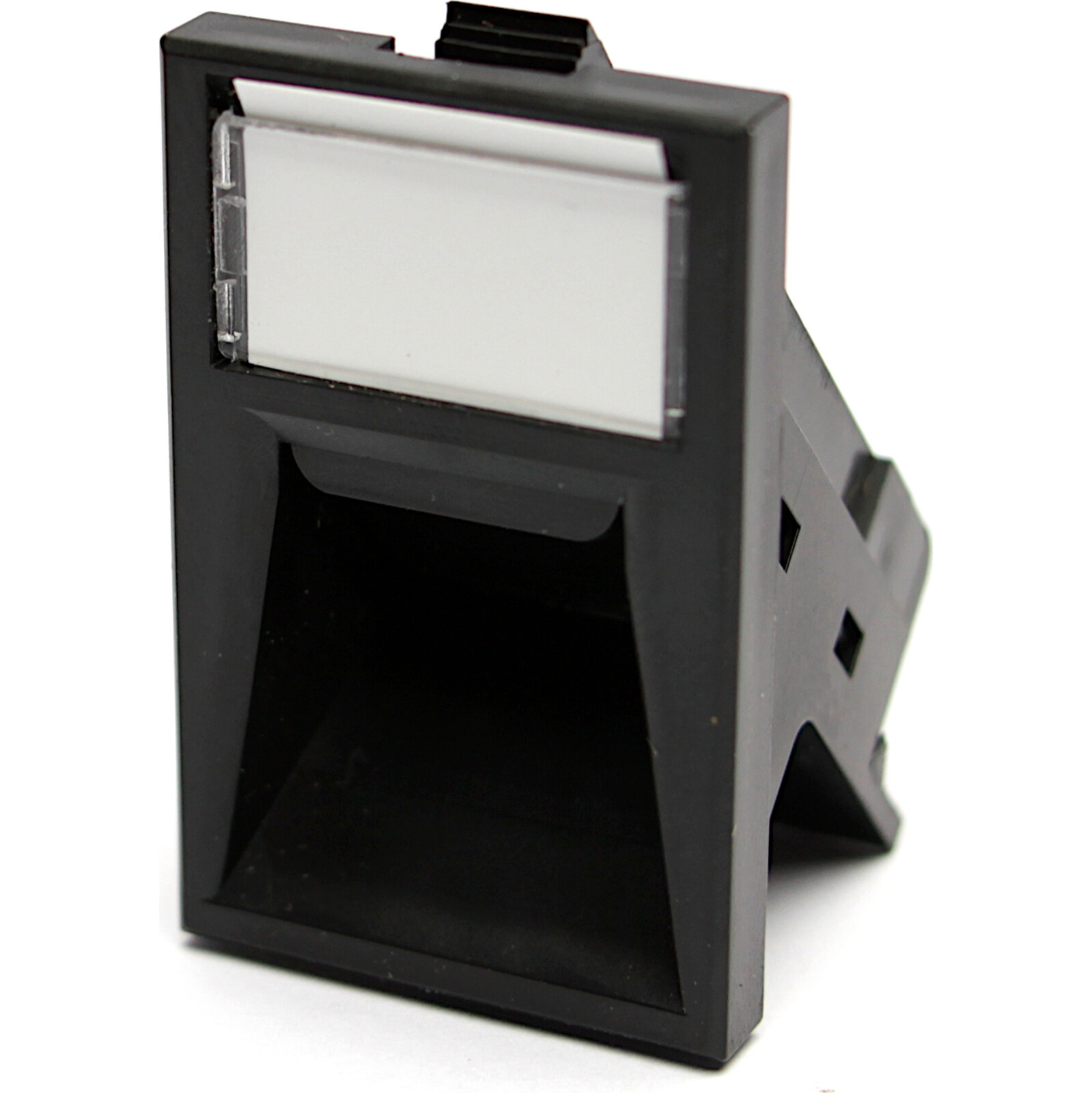 100-022-BK - Excel Angled Shutter LJ6C for Keystone Jack Black