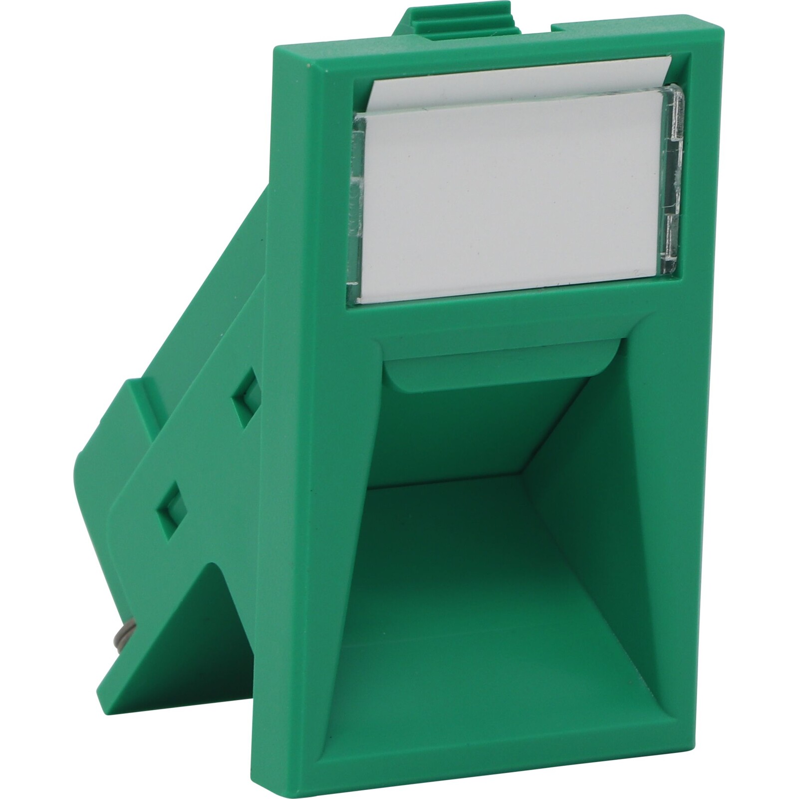 100-022-GN - Excel Angled Shutter LJ6C for Keystone Jack Green