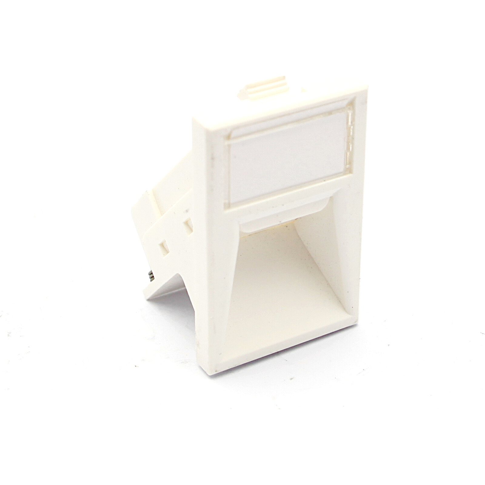 100-022 - Excel Angled Shutter LJ6C for Keystone Jack White