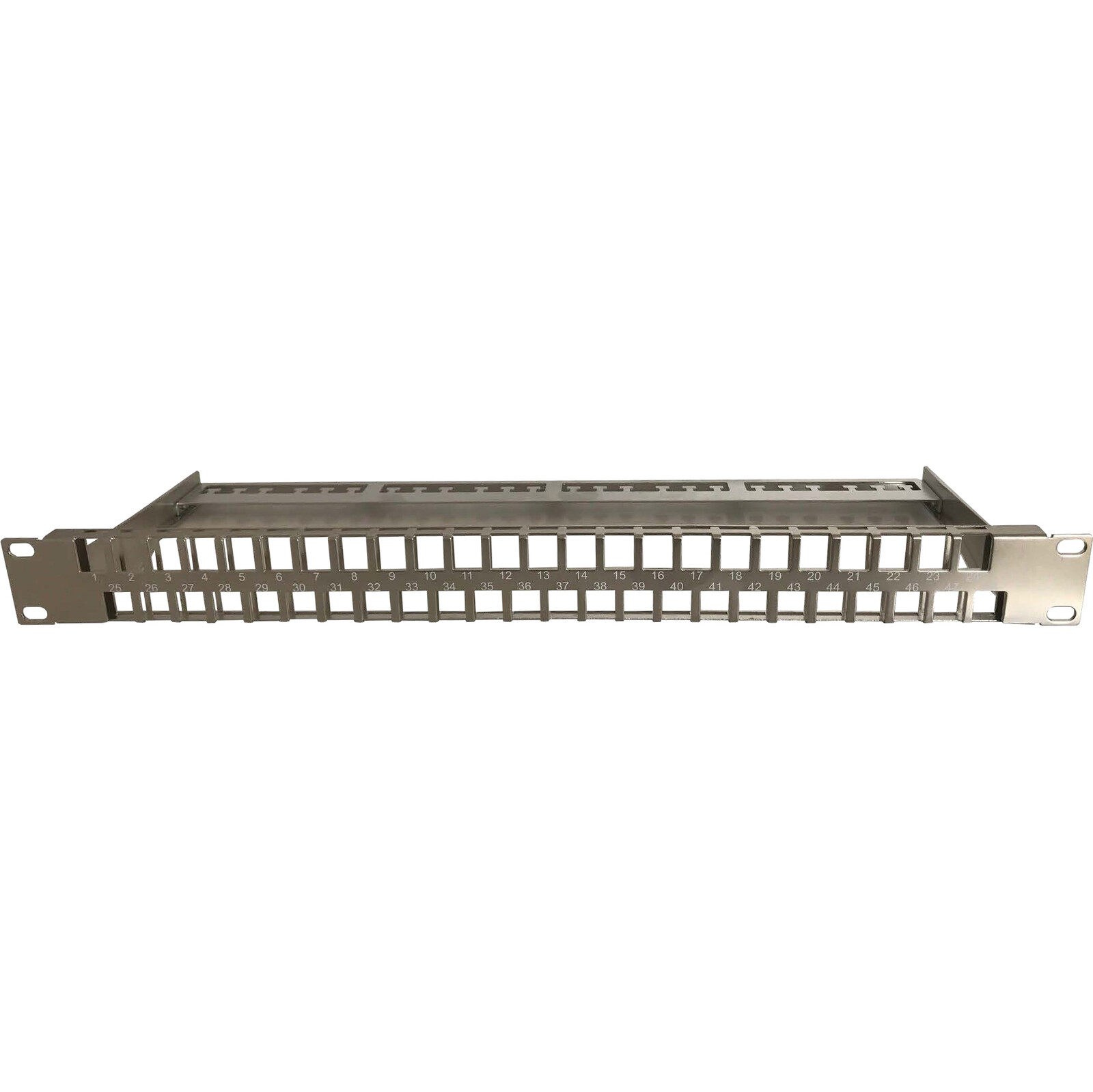 100-042 - Excel Unloaded 48 Screened Port Keystone Patch Panel Frame 1U ...