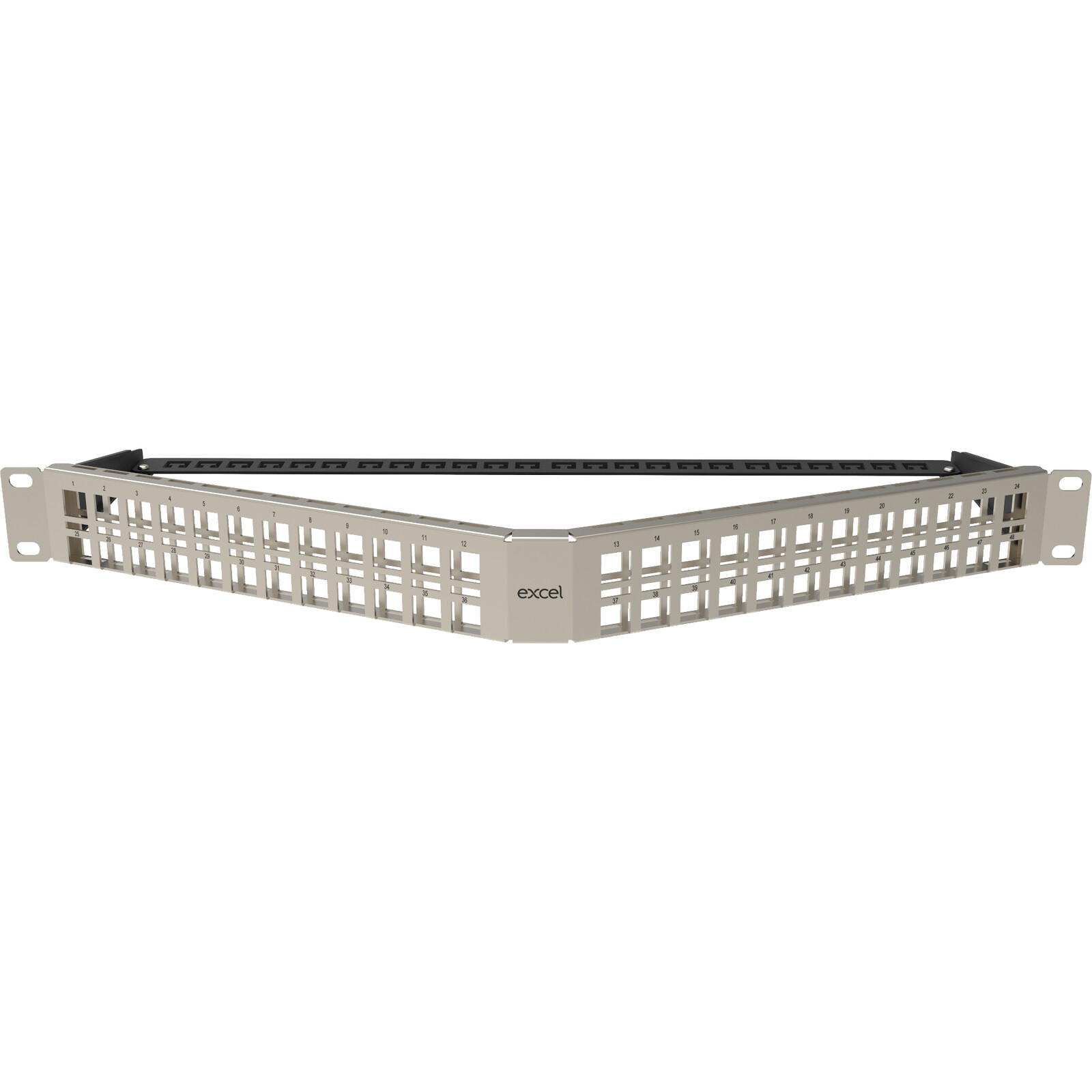 100-096 - Excel Unloaded 48 Port Keystone V Patch Panel Frame UTP/STP ...
