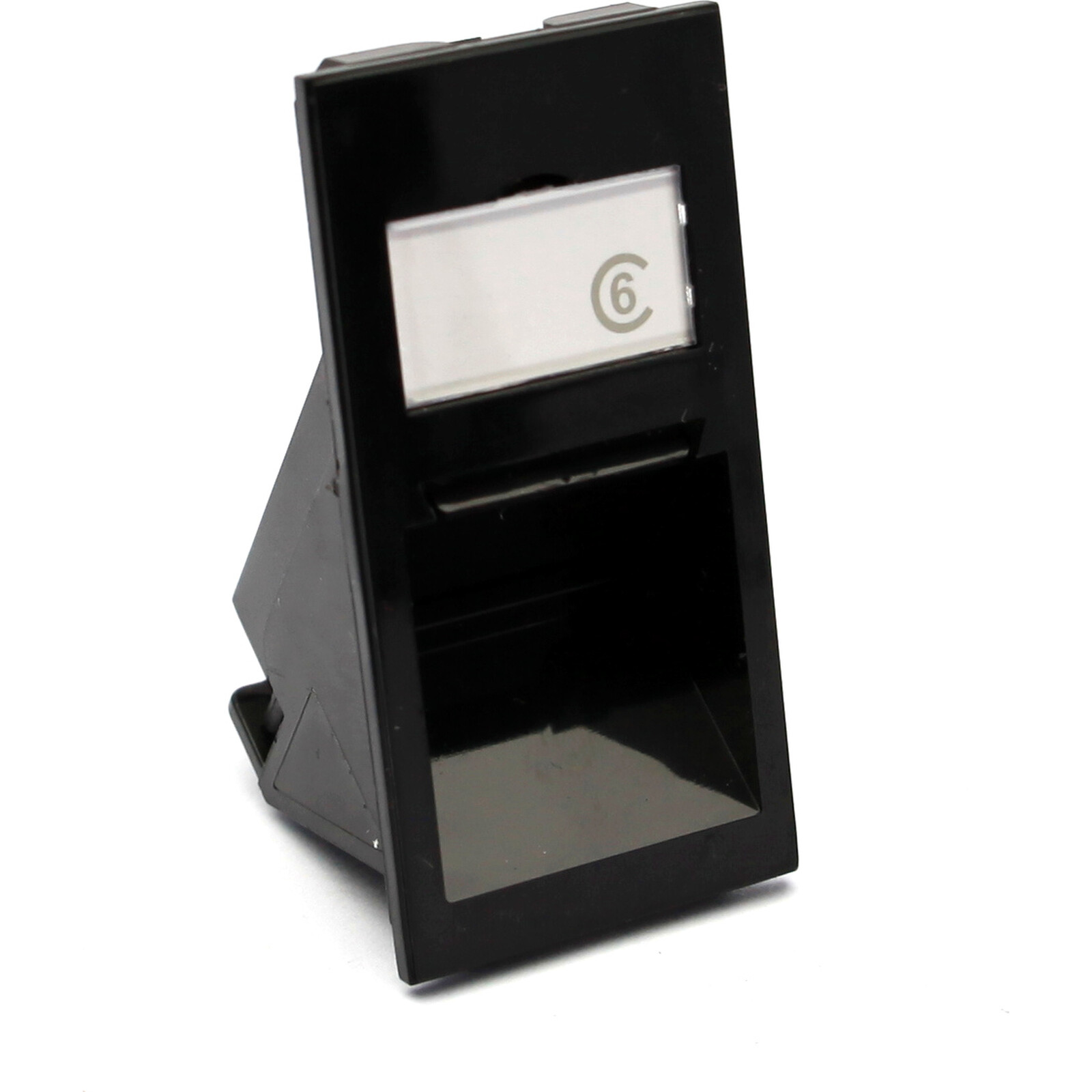 100-175-BK - Excel Euromod Angled Shutter For Keystone Jack Black