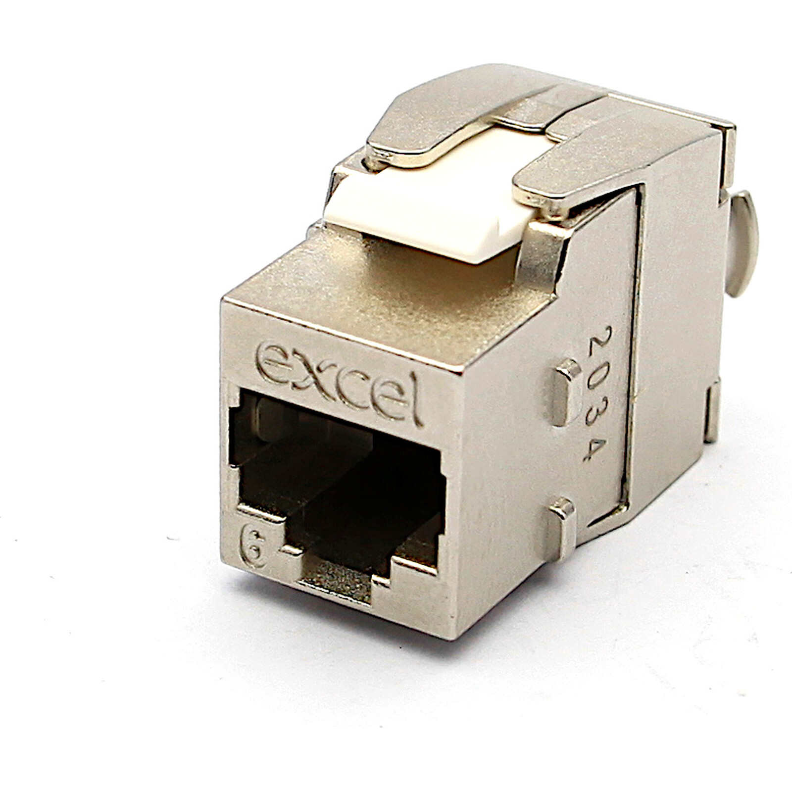 100-209 - Excel Cat6 FTP Screened Keystone Jack Toolless Silver