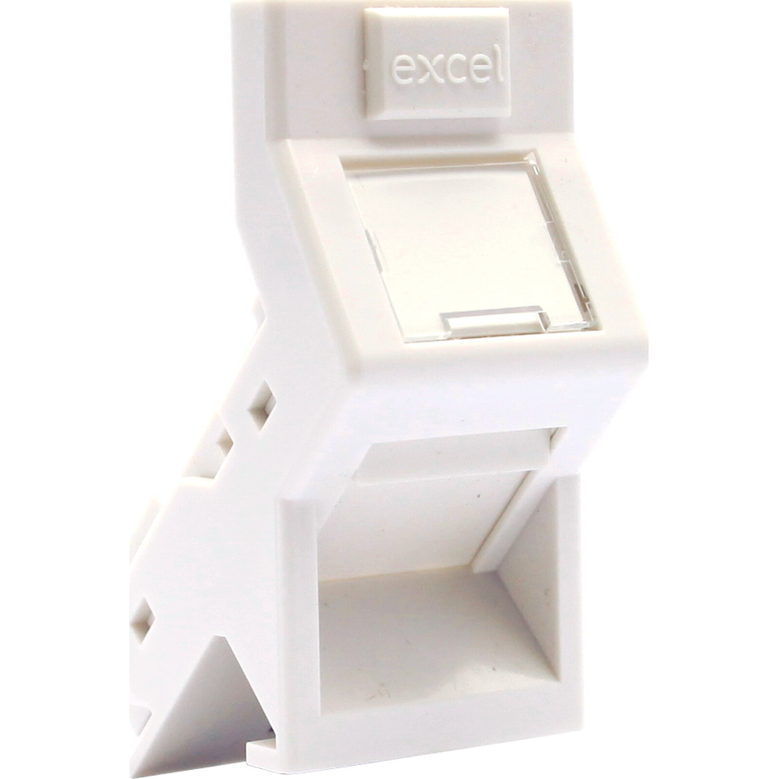 100-280 - Excel Office Angled Shutter For Keystone Jack 25 x 50 mm White