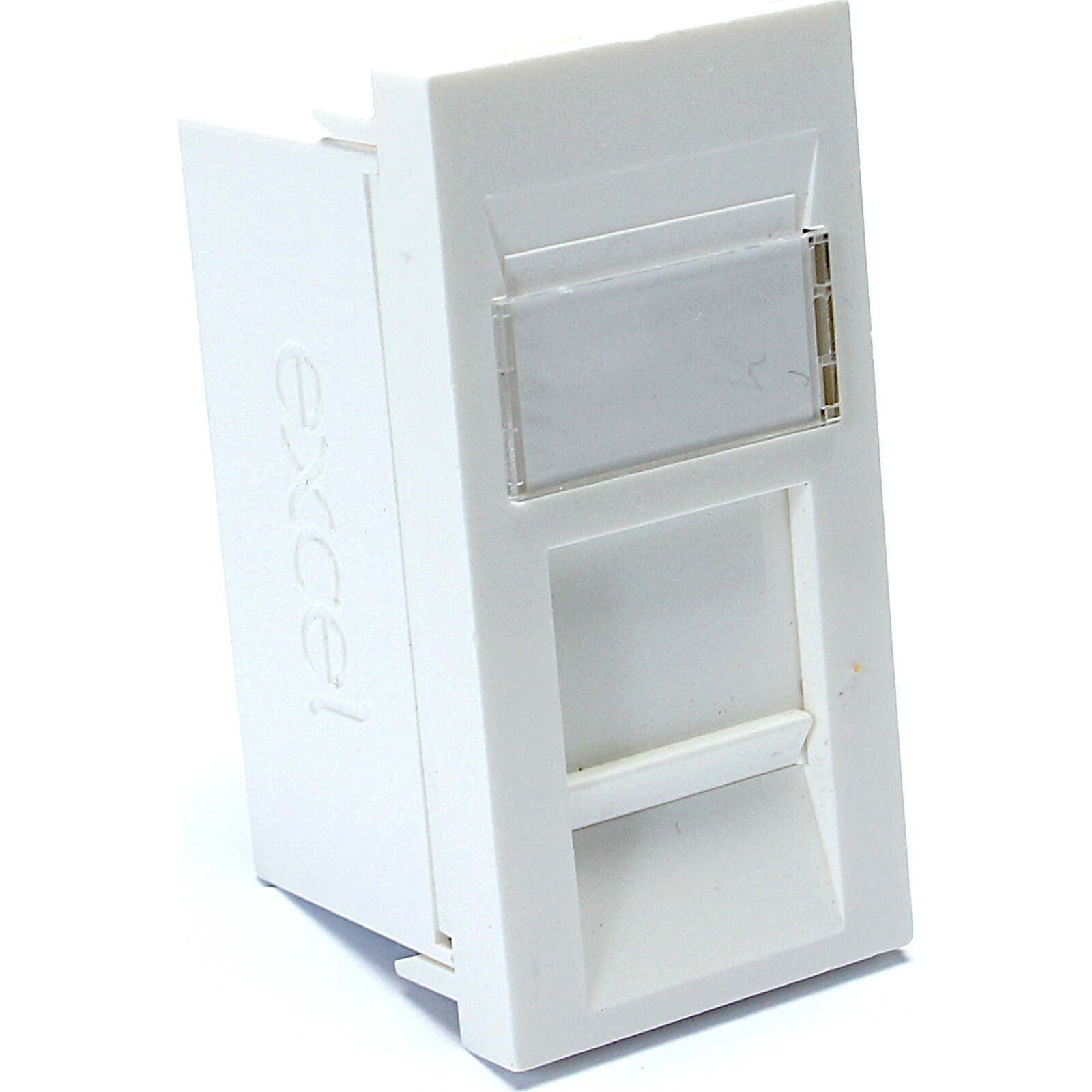100-300 - Excel Cat6 (UTP) Unscreened RJ45 Euro Module White