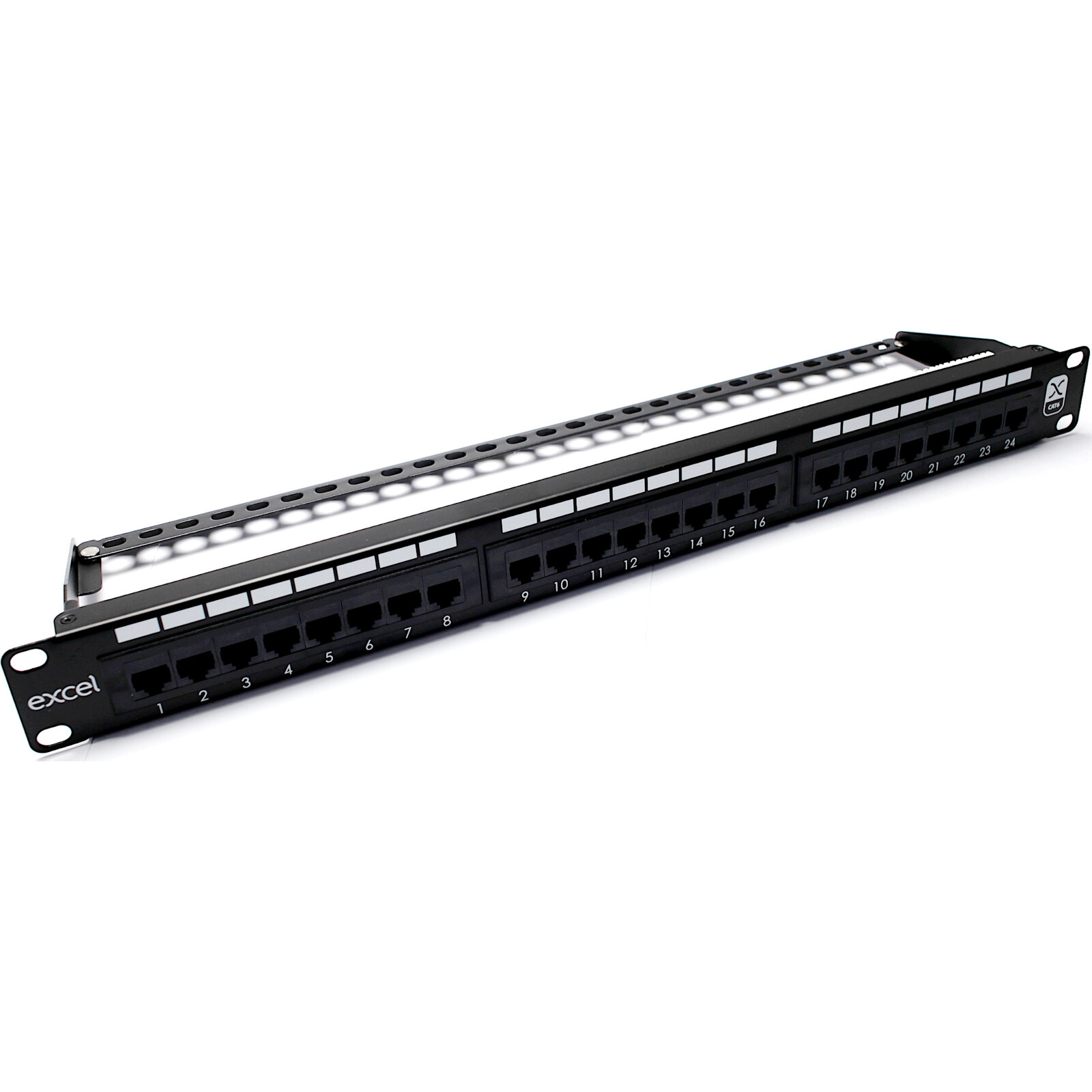 100-304 - Excel Cat6 24 Port Unscreened Patch Panel 1U LSA Punch Down ...
