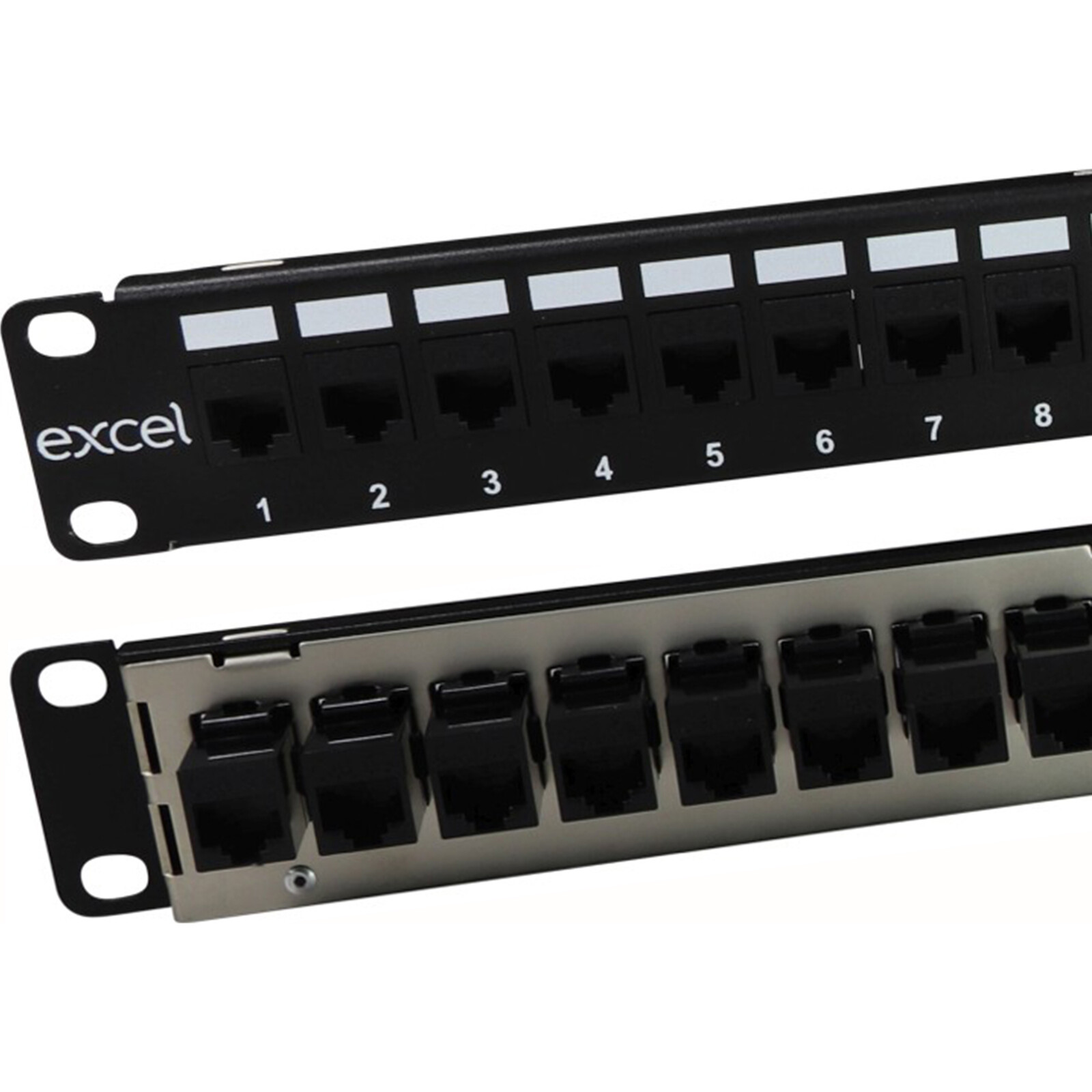 100-309 - Excel Cat5e 24 Port Unscreened Through Coupler Patch Panel 1U ...
