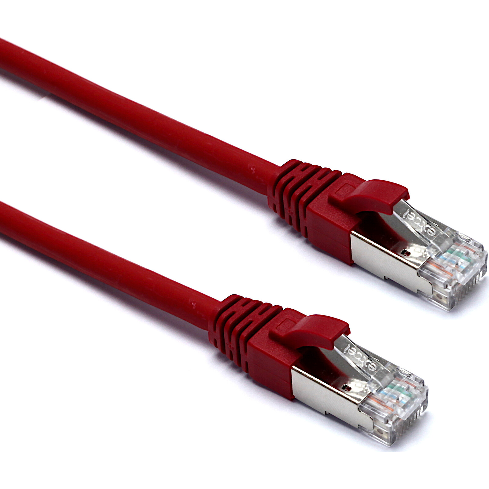100-438 - Excel Cat6 Patch Lead F/UTP Shielded LSOH Blade Booted 1 m Red