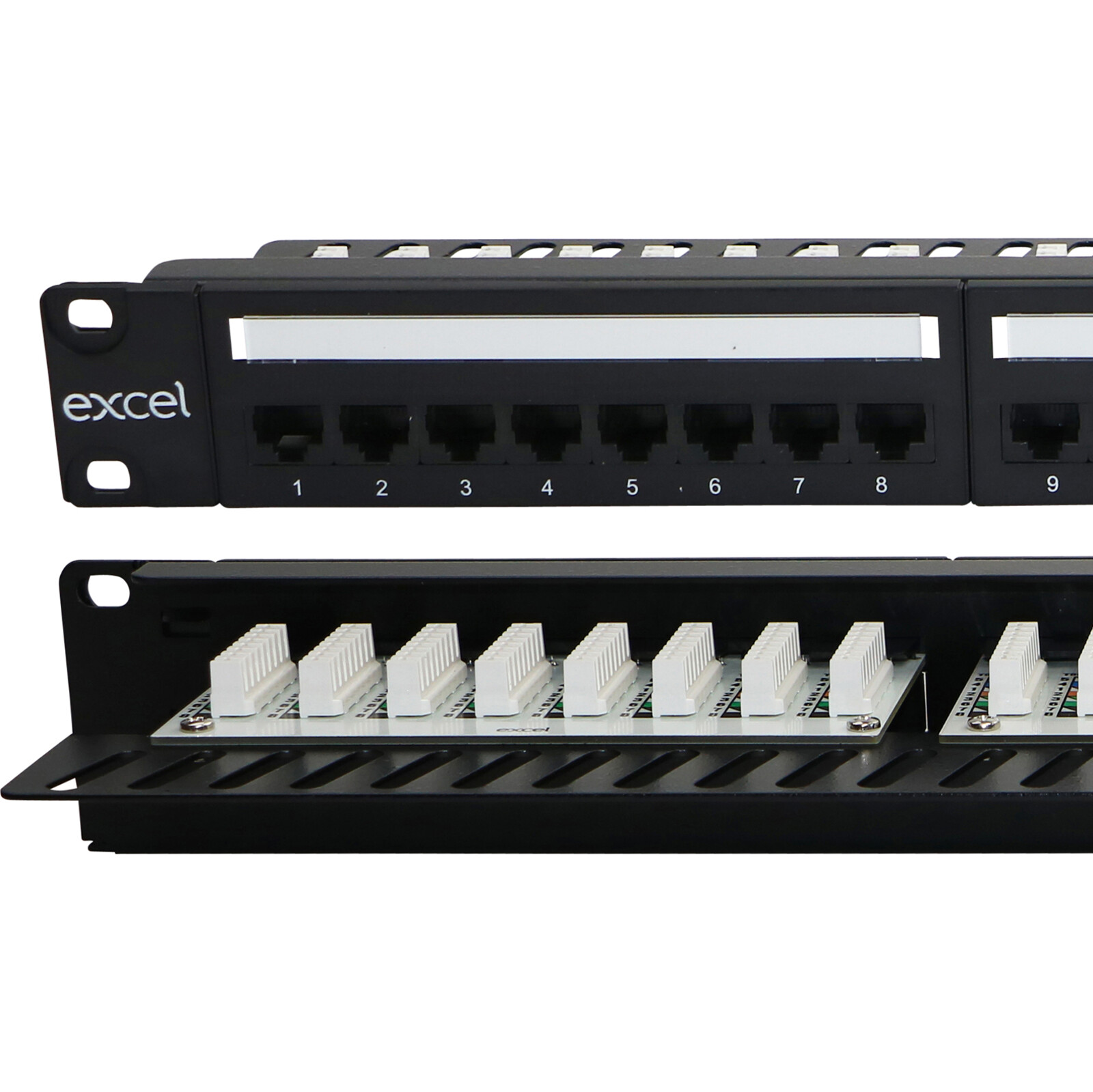 100-490 - Excel Plus Cat5e 24 Port Unscreened Patch Panel Right-Angled ...