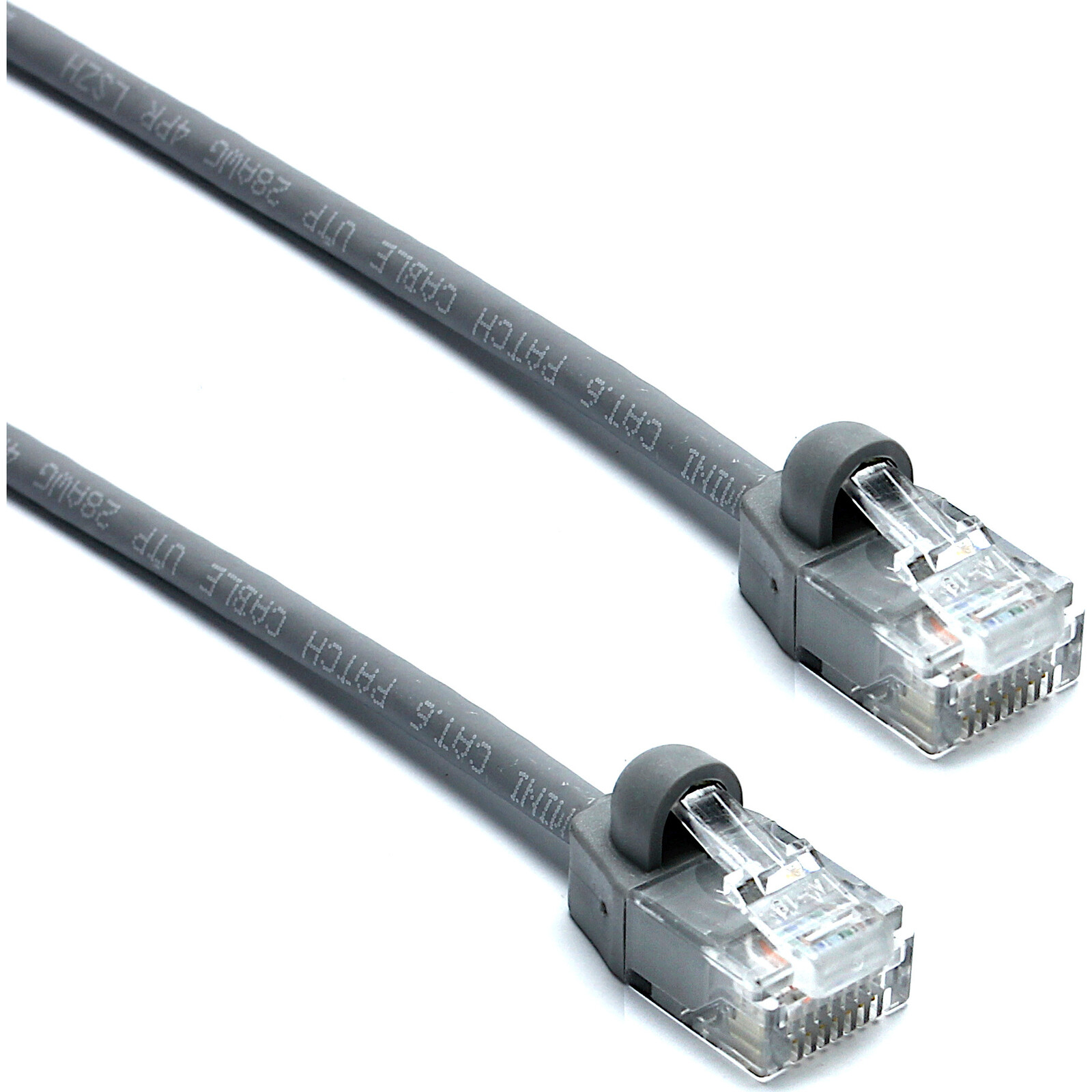 100-536-10 - Excel Cat6 Mini Patch Lead 28AWG U/UTP Unshielded LSOH Blade Booted 0.3 m Grey (10 ...