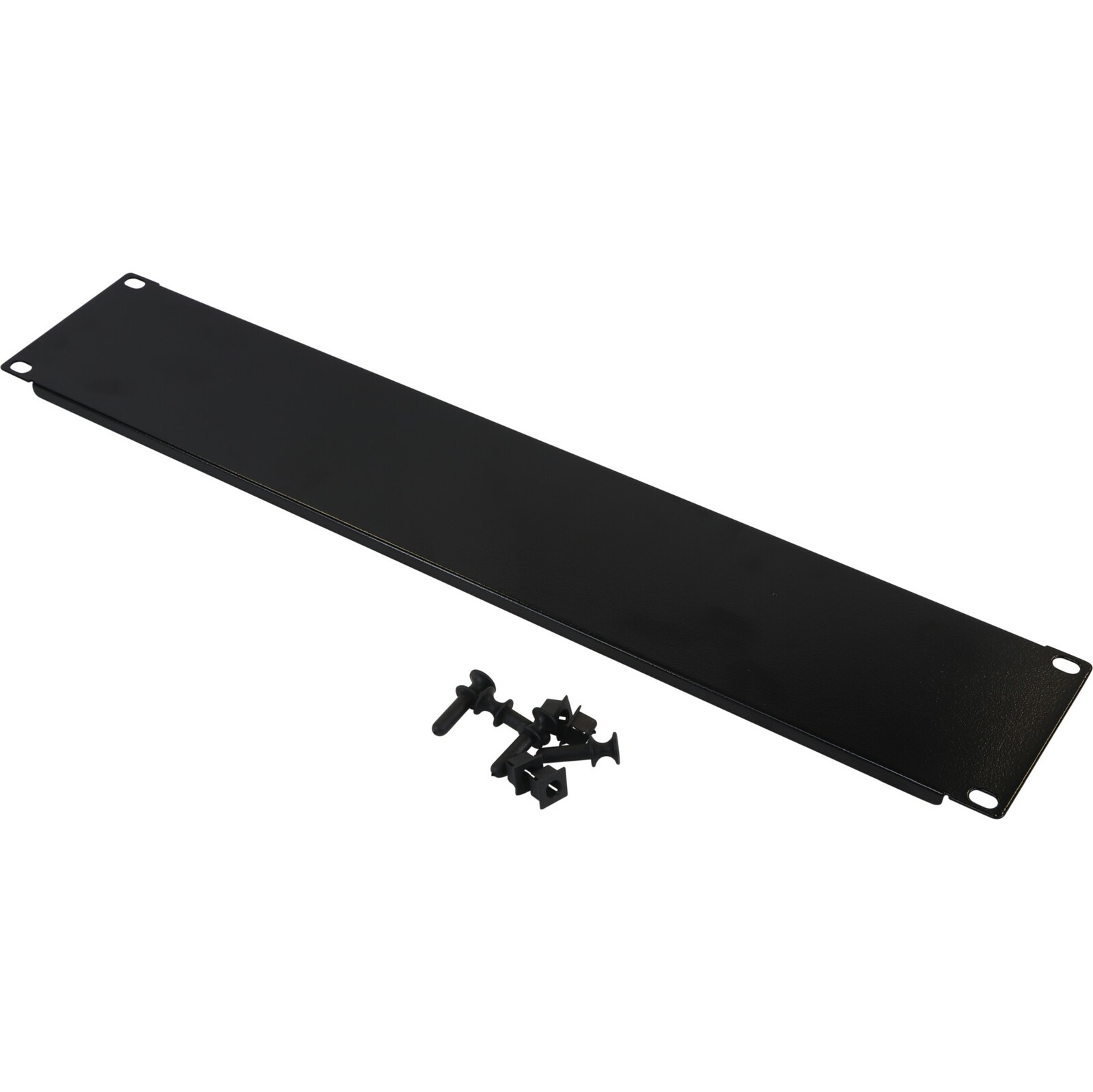100-592 - Excel 2U 19" Horizontal Snap-in Blank Panel Black