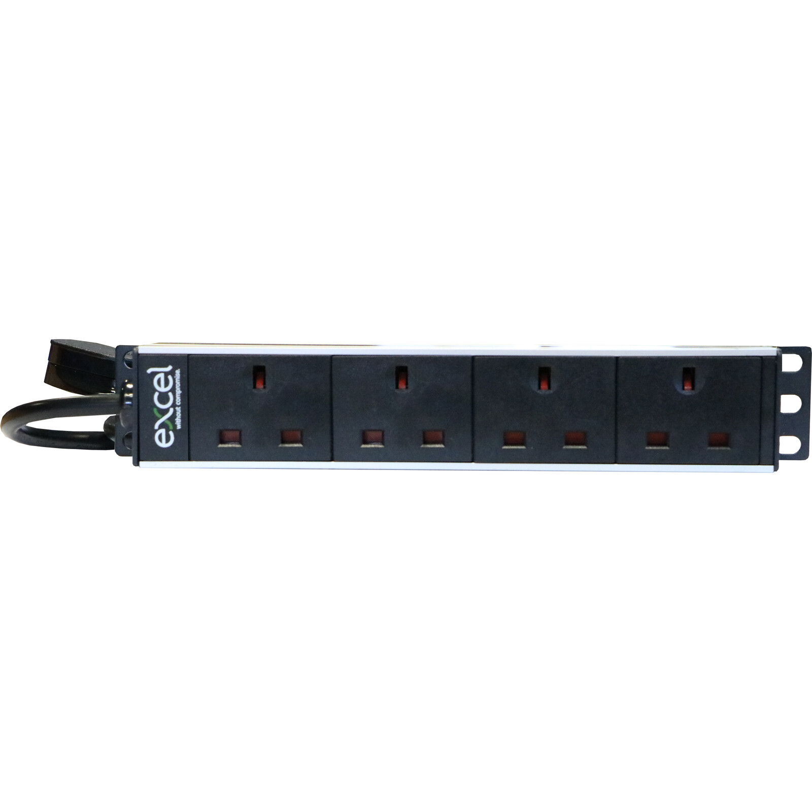 100-681 - Excel 4 Way 10" PDU 4x UK Socket UK Plug Unswitched