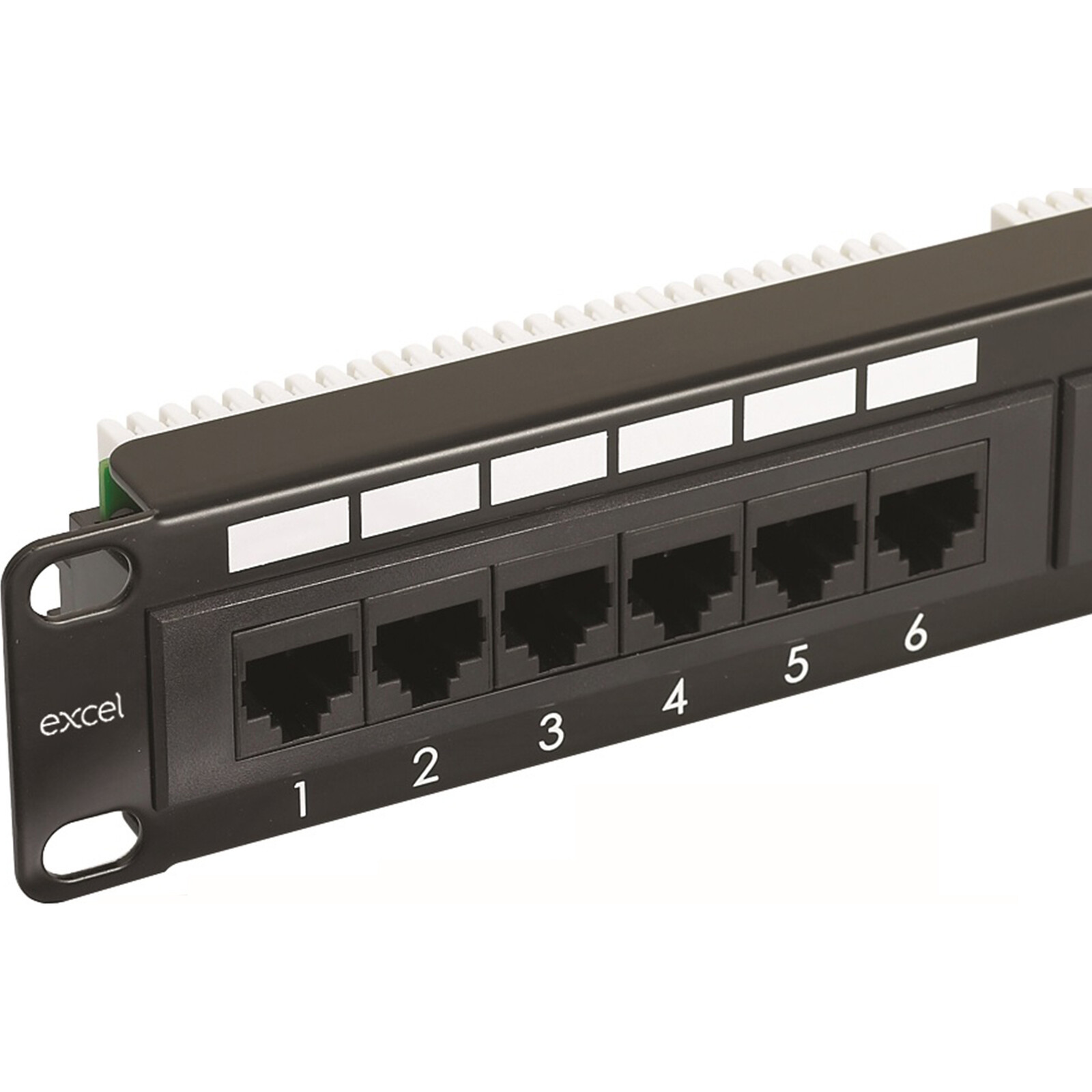 100-726 - Excel Cat5e 24 Port Unscreened Patch Panel 1U LSA Punch Down ...