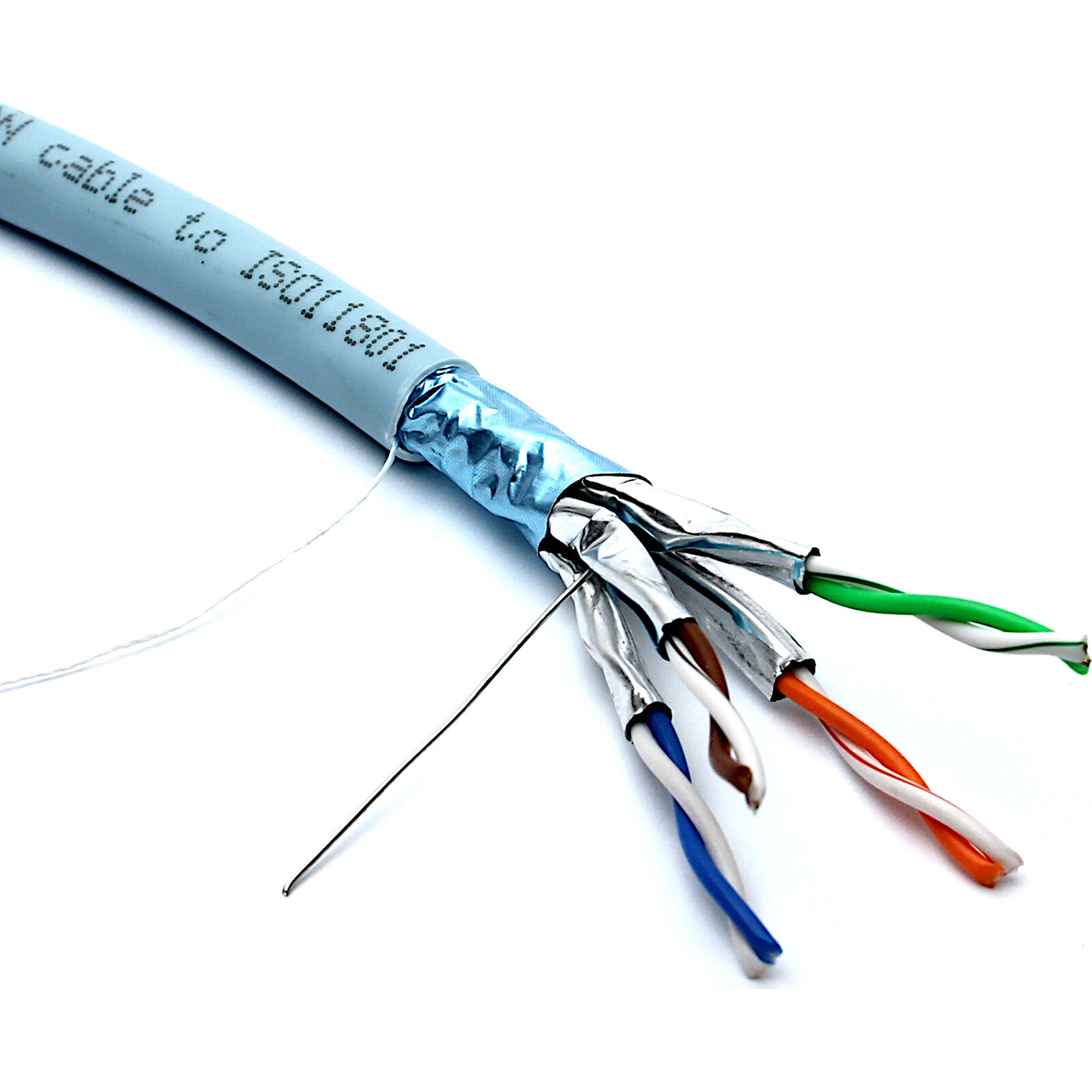 100-995 - Excel Solid Cat6A Cable F/FTP LSOH CPR Euroclass Dca 305 m Box Aqua