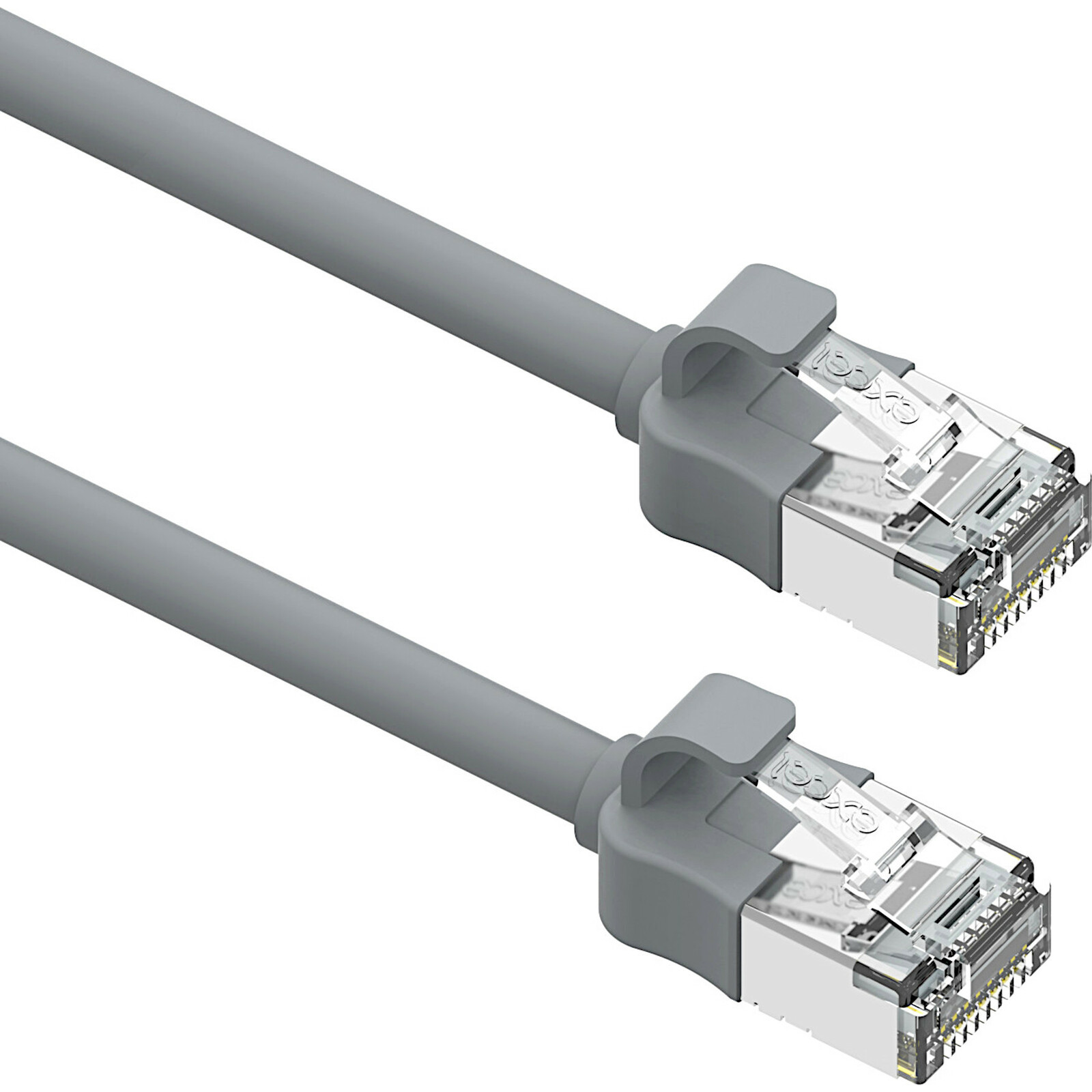 103-226-10 - Excel Cat6A Mini Patch Lead 28AWG LSOH Blade Booted 0.2 m Grey (10-Pack)