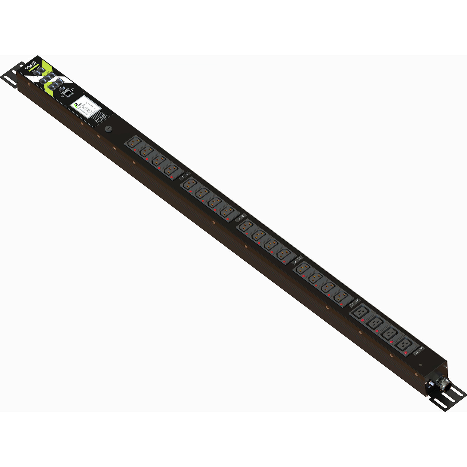555-1V-COM16-INT1-16C13-4C19-3B - Excel 1P Vertical Int PDU (INT1) 16x ...