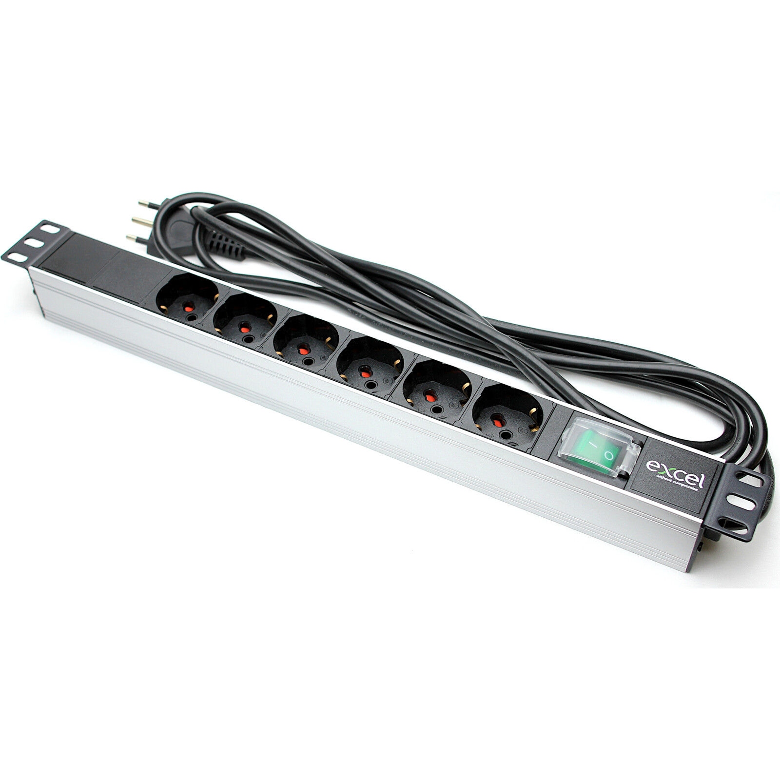 555-294 - Excel 6 Way Horiz PDU 8x ITN Socket Passive 16A ITN Plug Switched