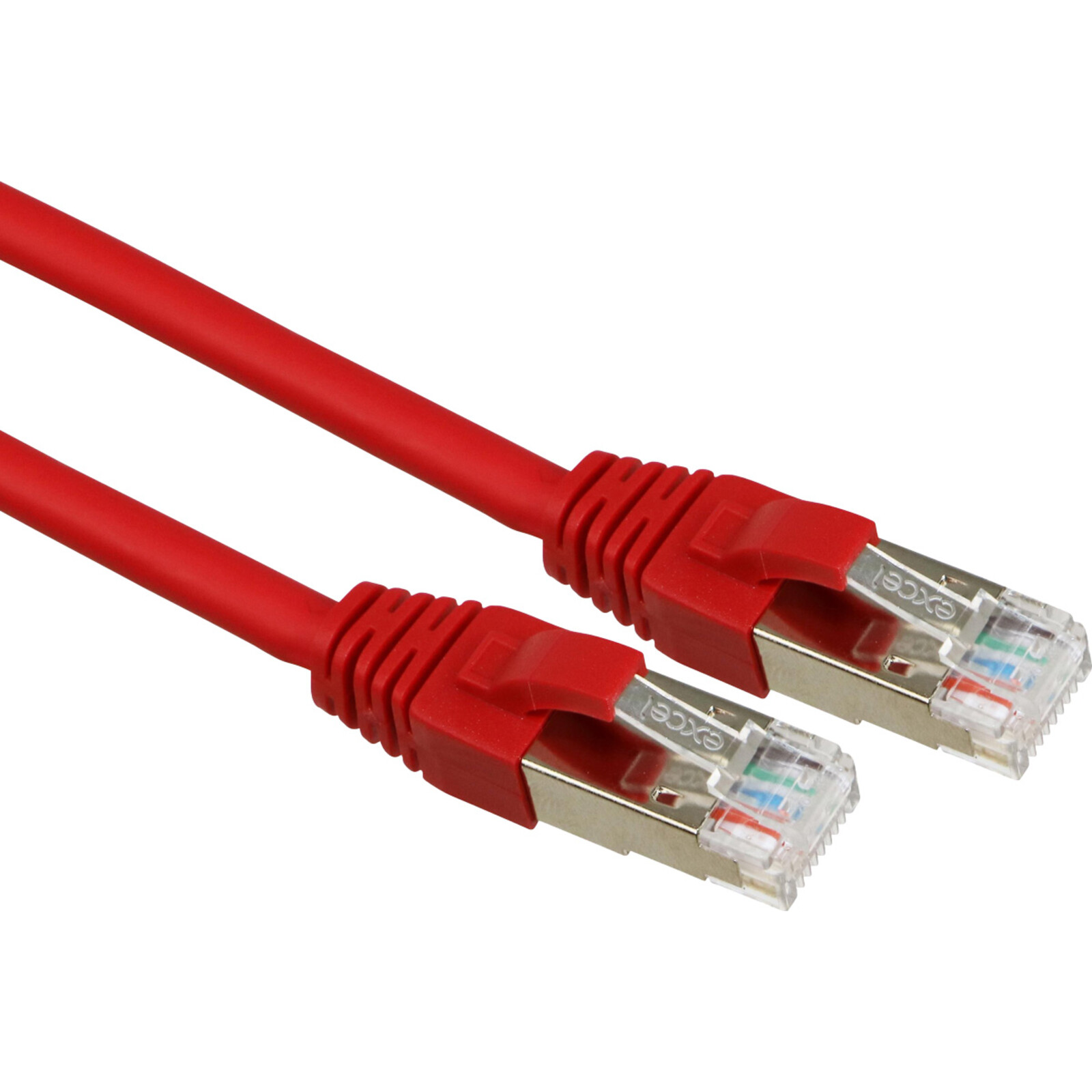 100-440 - Excel Cat6 Patch Lead F/UTP Shielded LS0H Blade Booted 5 m Red