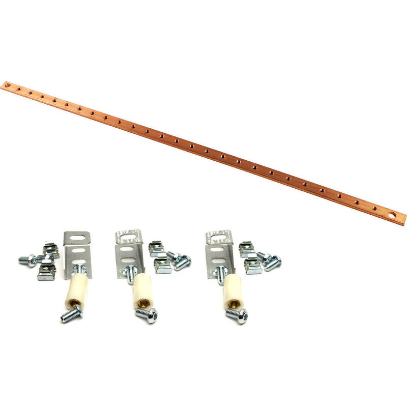 EB2K - Earth Bar 2 m Length with Three Brackets and Isolation Mounts